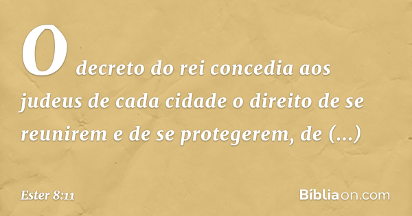 Ester 8:11 - Bíblia