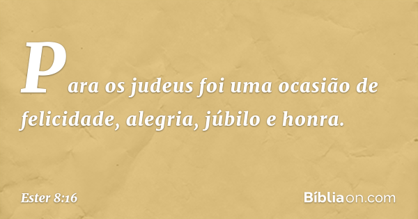 Ester 8:16 - Bíblia