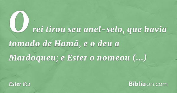 Ester 8:2 - Bíblia