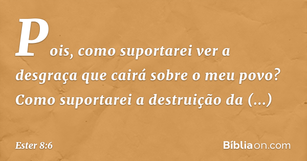 Ester 8:6 - Bíblia