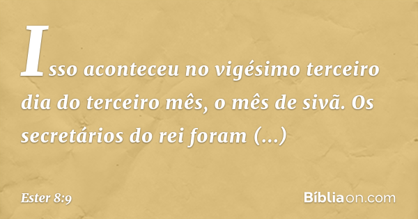 Ester 8:9 - Bíblia