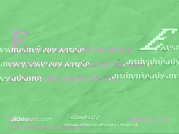 Êxodo 12:2 - Bíblia