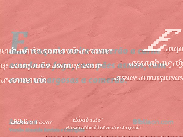 Êxodo 12:8 - Bíblia