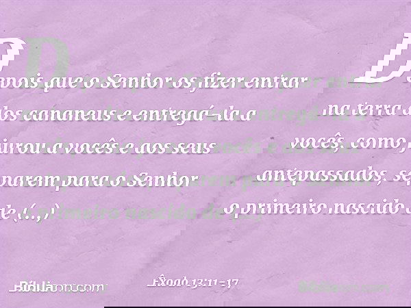 Êxodo 13:11-17 - Bíblia