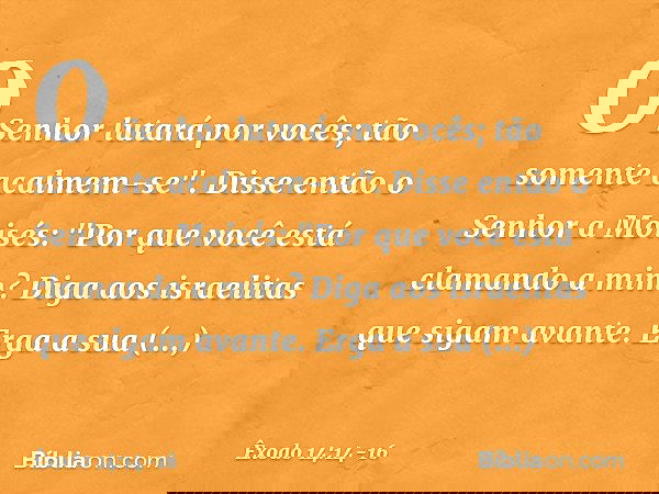 Êxodo 14:14-16 - Bíblia