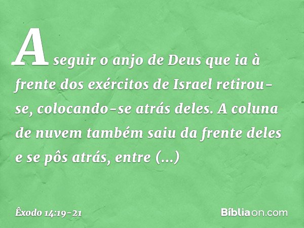 Êxodo 14:19-21 - Bíblia