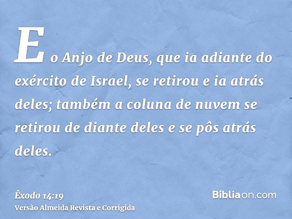 Êxodo 14:19 - Bíblia