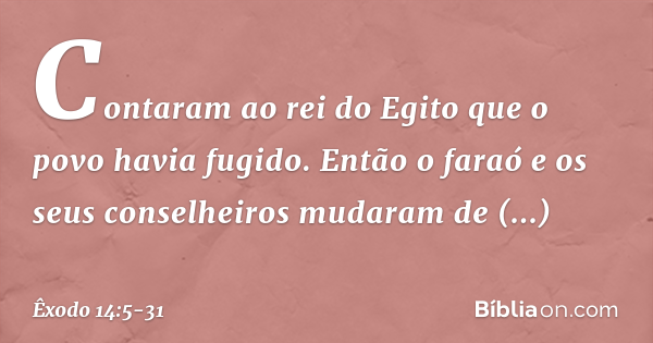 Êxodo 14:5-31 - Bíblia