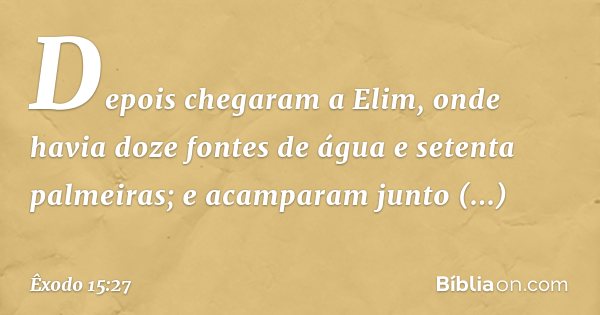 Êxodo 15:27 - Bíblia