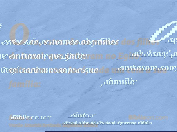 Êxodo 1:1 - Bíblia