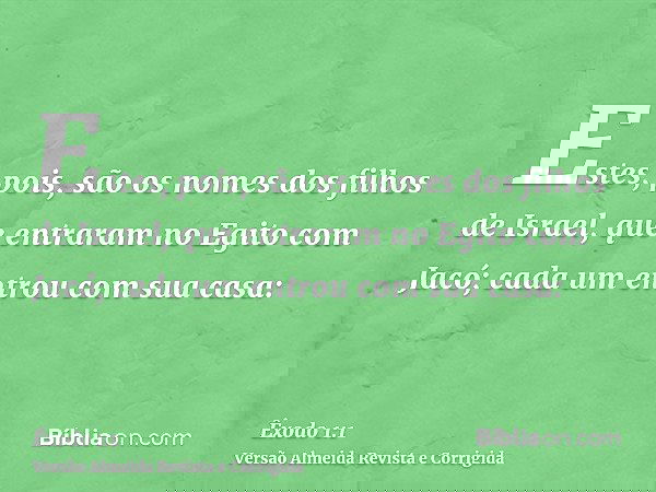 Êxodo 1:1 - Bíblia