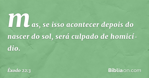 Êxodo 22:3 - Bíblia