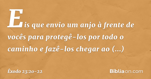 Êxodo 23:20-22 - Bíblia