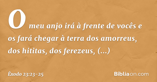 Êxodo 23:23-25 - Bíblia