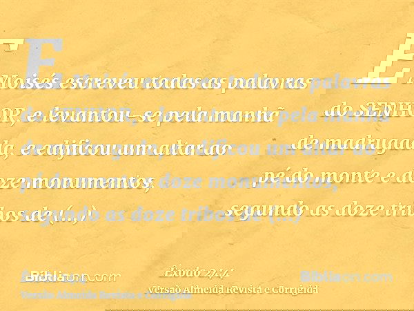 Êxodo 24:4 - Bíblia