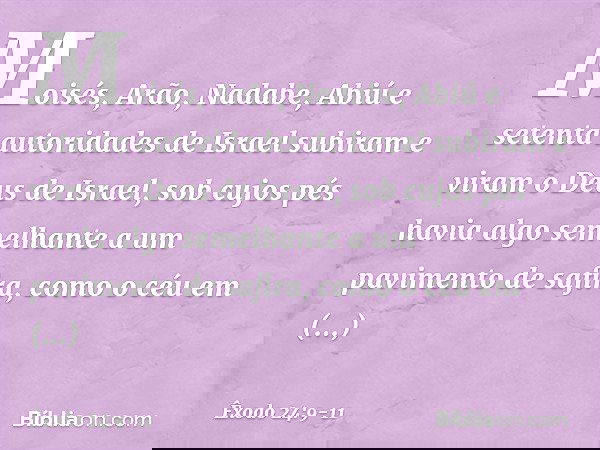 Êxodo 24:9-11 - Bíblia