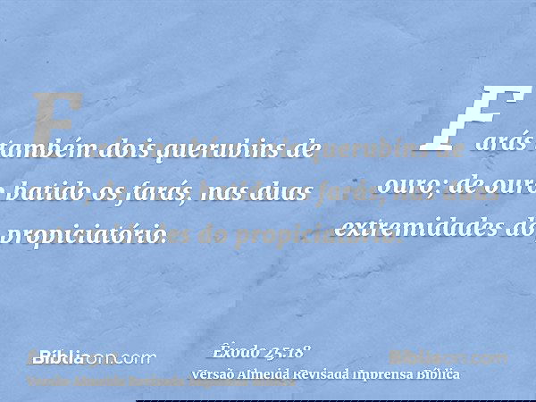 Êxodo 25:18 - Bíblia