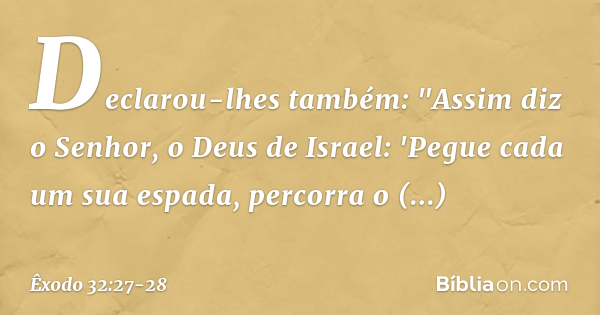Êxodo 32:27-28 - Bíblia
