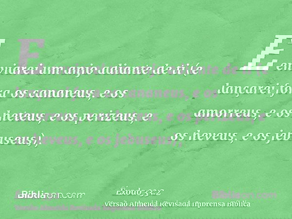 Êxodo 33:2 - Bíblia