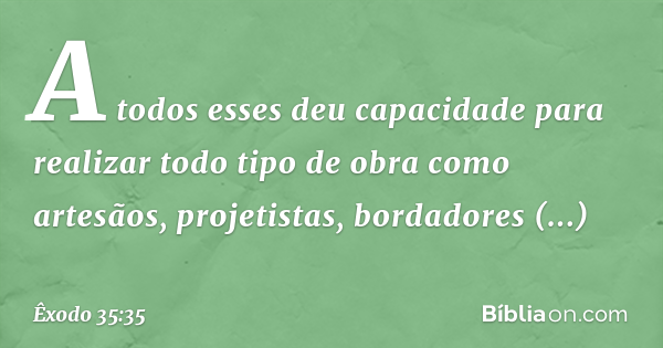 Êxodo 35:35 - Bíblia