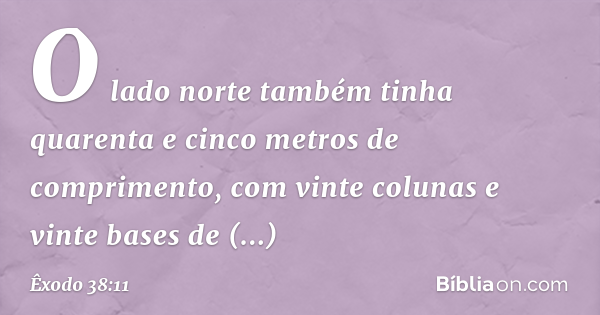 Êxodo 38:11 - Bíblia