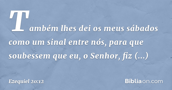 Ezequiel 20 12 Bíblia