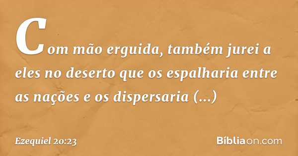 Ezequiel 20 23 Bíblia