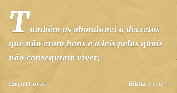 Ezequiel 20 25 Bíblia