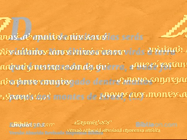 Ezequiel 38 8 Bíblia