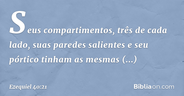 Ezequiel 40 21 Bíblia