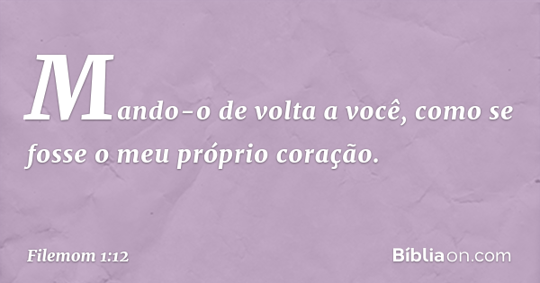 Filemom 1:12 - Bíblia