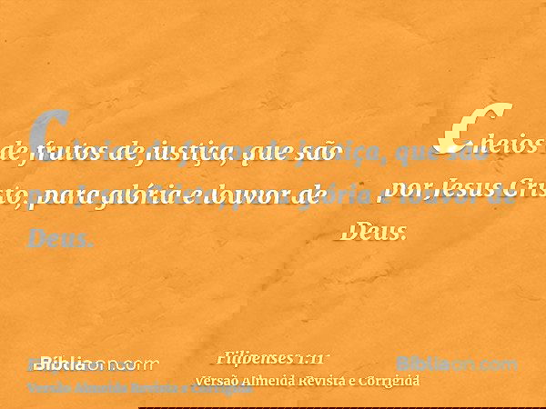 Filipenses 1:11 - Bíblia