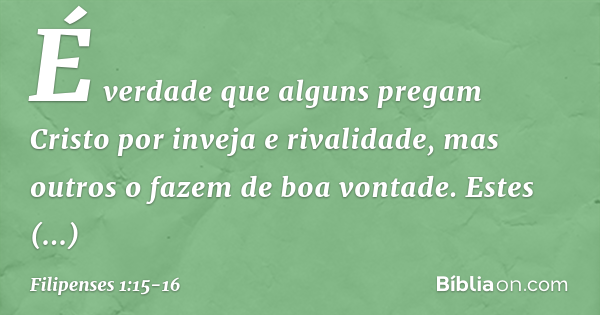 Filipenses 1:15-16 - Bíblia