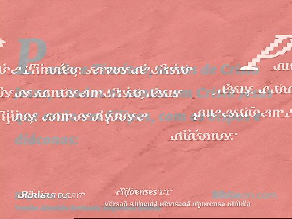 Filipenses 1:1 - Bíblia
