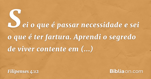 Filipenses 4:12 - Bíblia