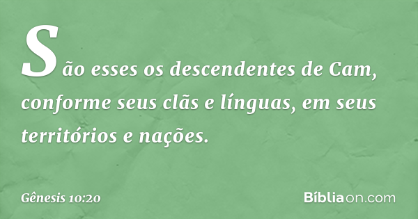 Gênesis 10:20 - Bíblia
