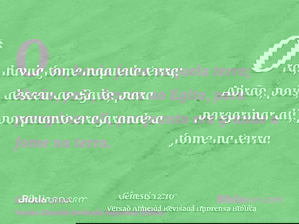 Gênesis 12:10 - Bíblia