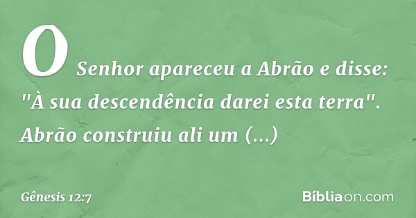 Gênesis 12:7 - Bíblia