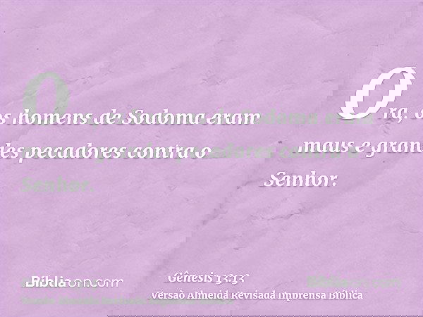 Gênesis 13:13 - Bíblia