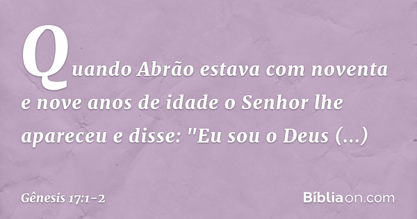 Gênesis 17:1-2 - Bíblia