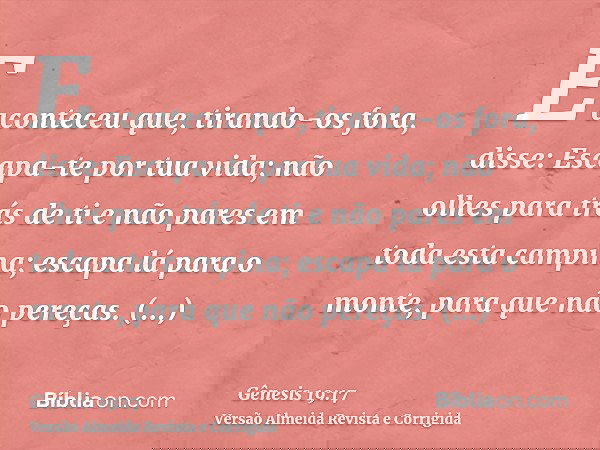 Gênesis 19:17 - Bíblia