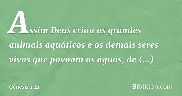 Gênesis 1:21 - Bíblia