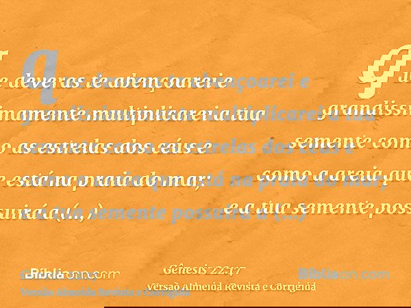 Gênesis 22:17 - Bíblia