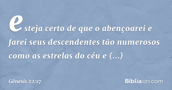 Gênesis 22:17 - Bíblia