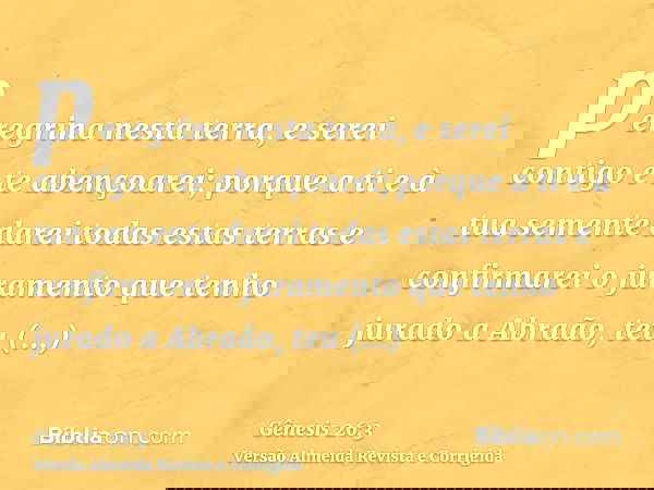 Gênesis 26:3 - Bíblia