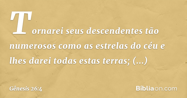 Gênesis 26:4 - Bíblia
