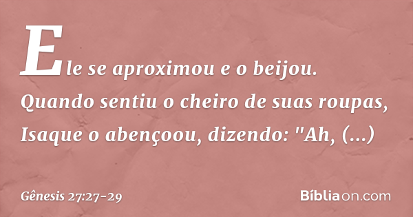 Gênesis 27:27-29 - Bíblia