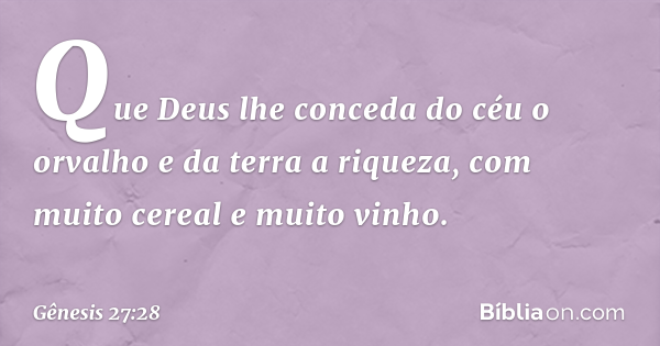 Gênesis 27:28 - Bíblia
