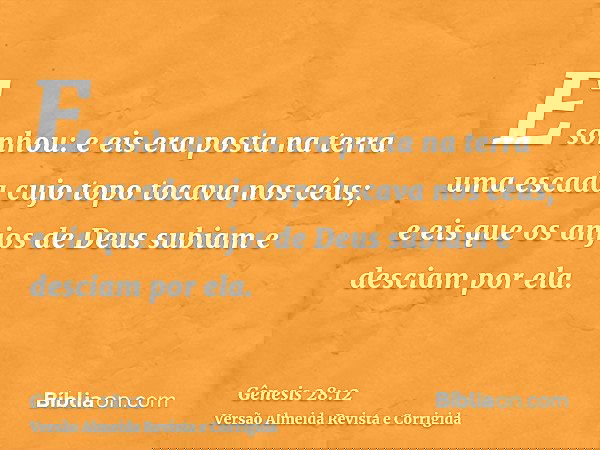 Gênesis 28:12 - Bíblia