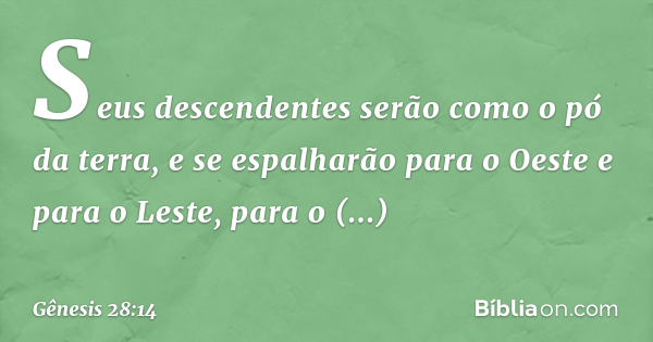 Gênesis 28:14 - Bíblia
